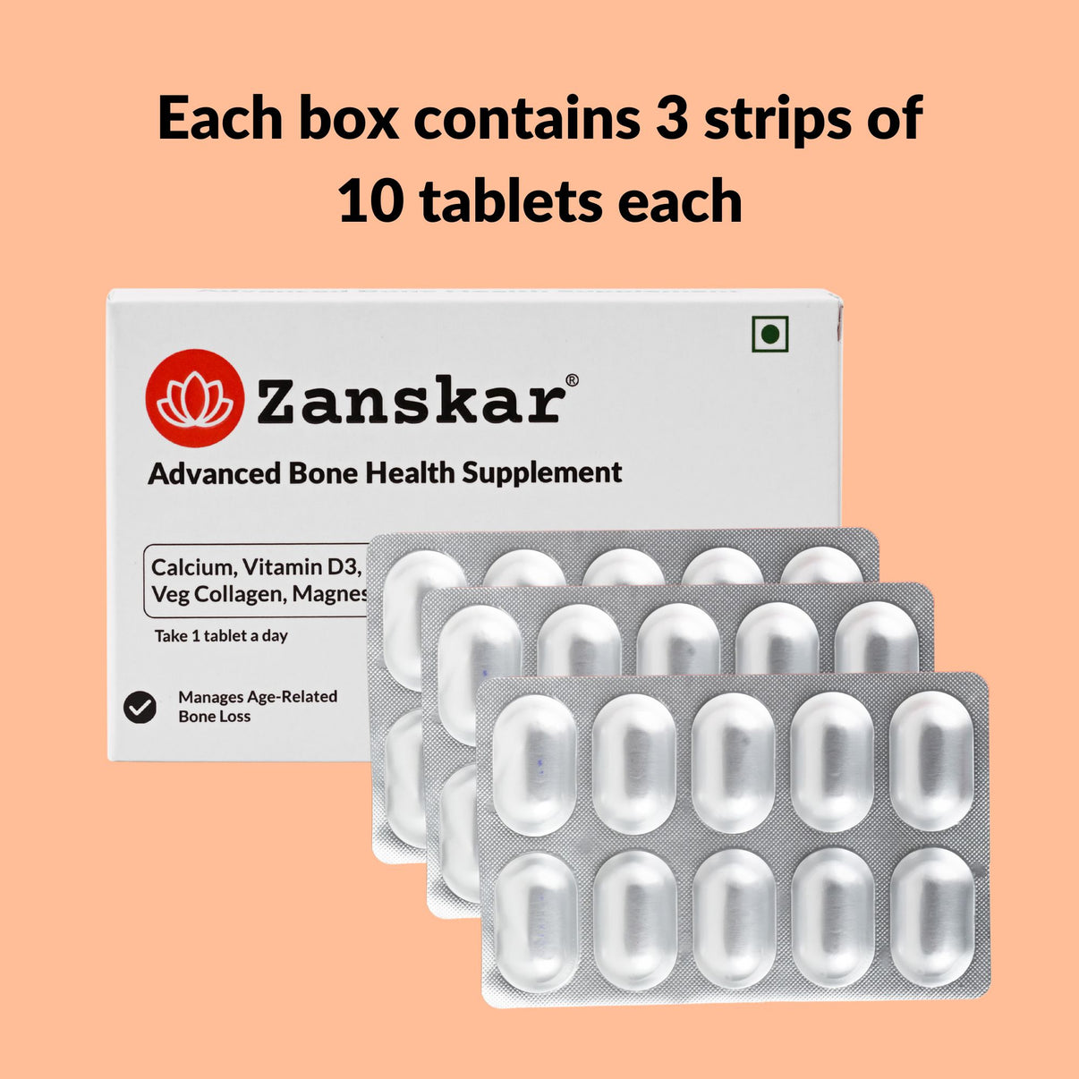 Zanskar Bone Repair Tablet | Daily Use Supplement